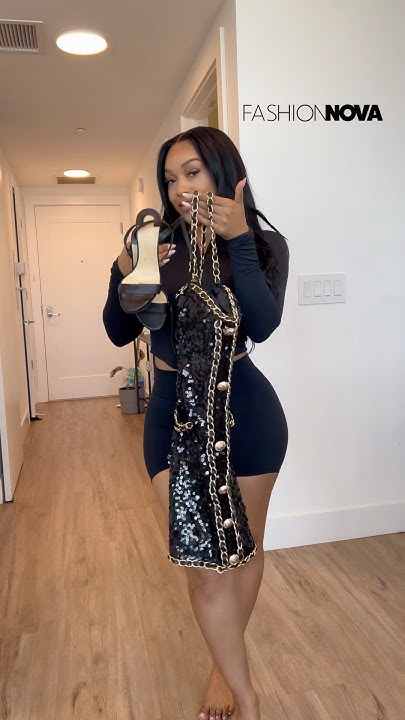 GRWM in my @FashionNova for date night 😍😍…..🔍 Madeline Sequin Mini Dress #grwm #datenightoutfit ...