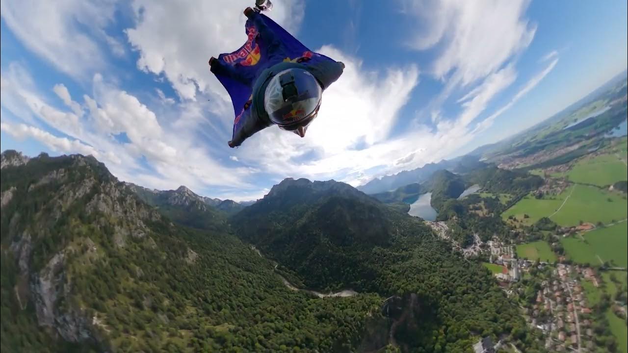 Skydiver Max Manow in legendary 124 mph wingsuit flight past Neuschwanstein Castle - YouTube