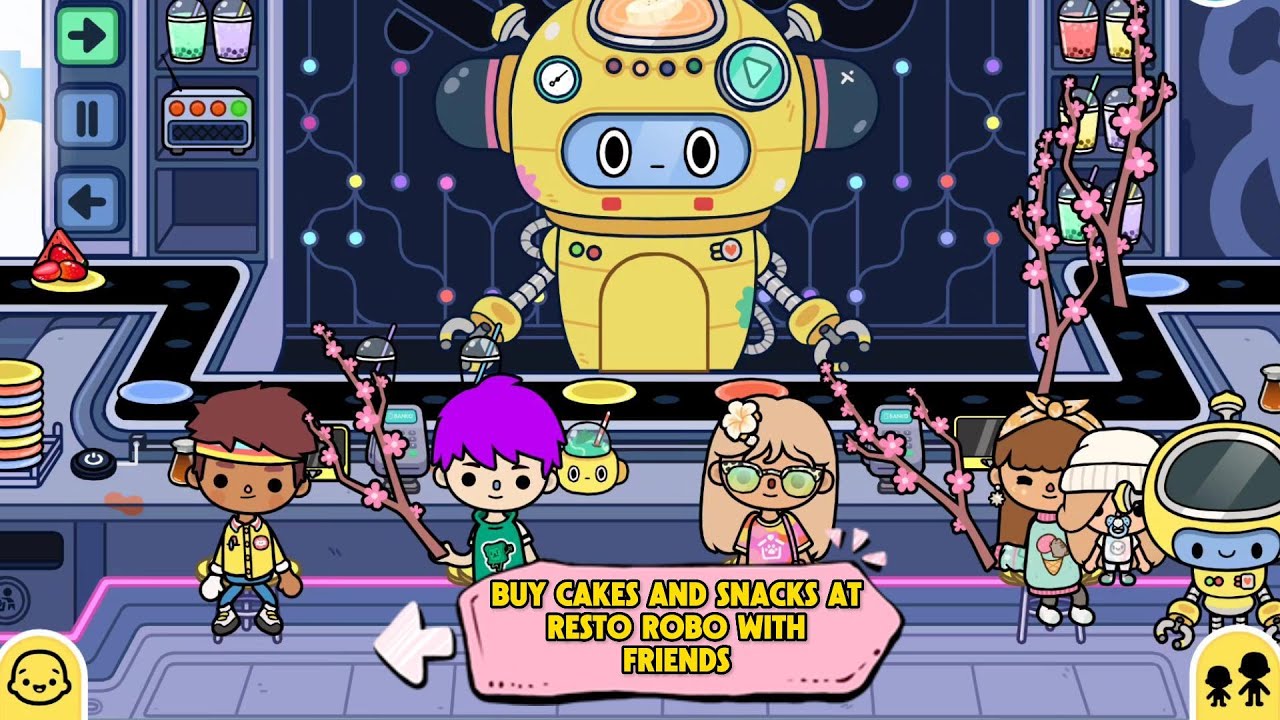 Buy Cakes and Snacks at Resto Robo With Friends !! Toca Boca - YouTube