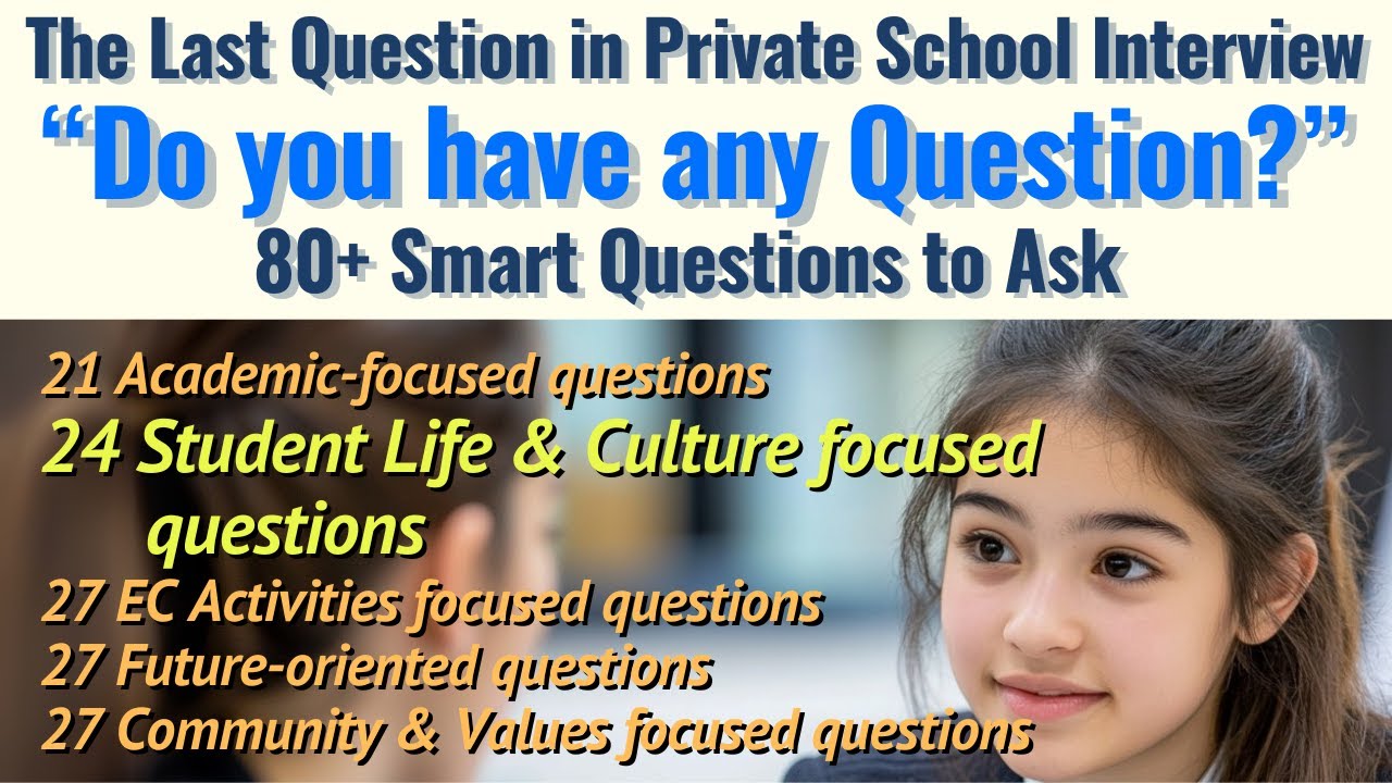 20+ Impressive Student Life Questions to Ask in Your Private School ...