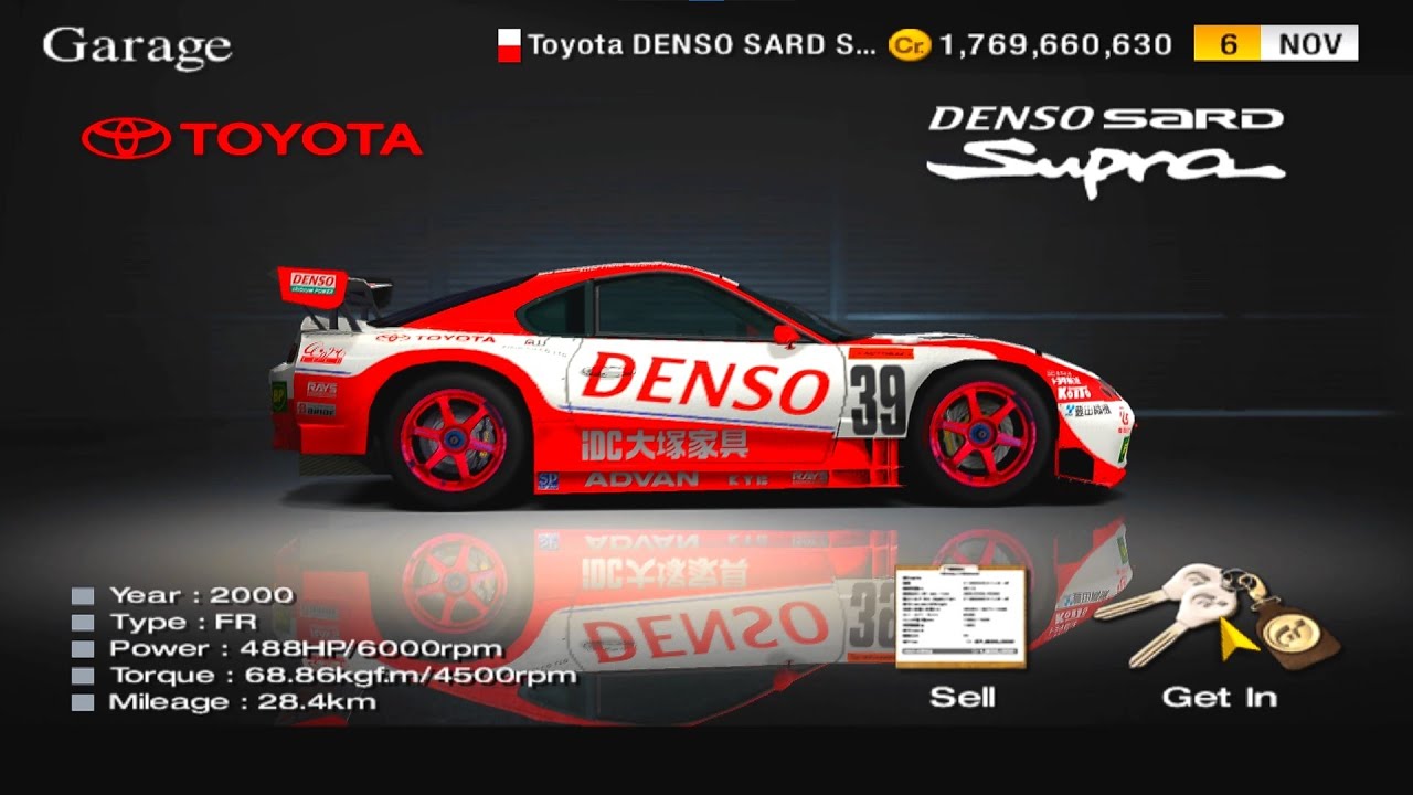 Gran Turismo 4 Toyota DENSO SARD SUPRA GT 800HP Mid Field (Race) - YouTube