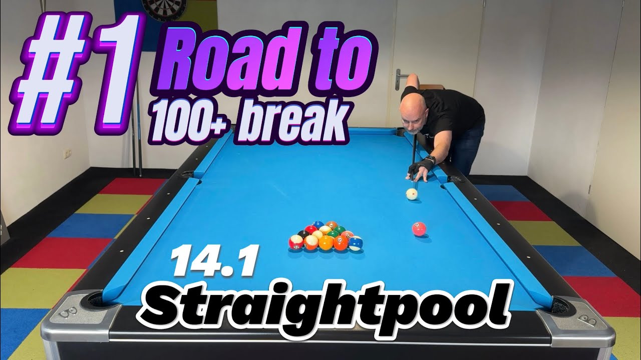 Road to 100+ break 14.1 straight pool #straightpool #instructions # ...