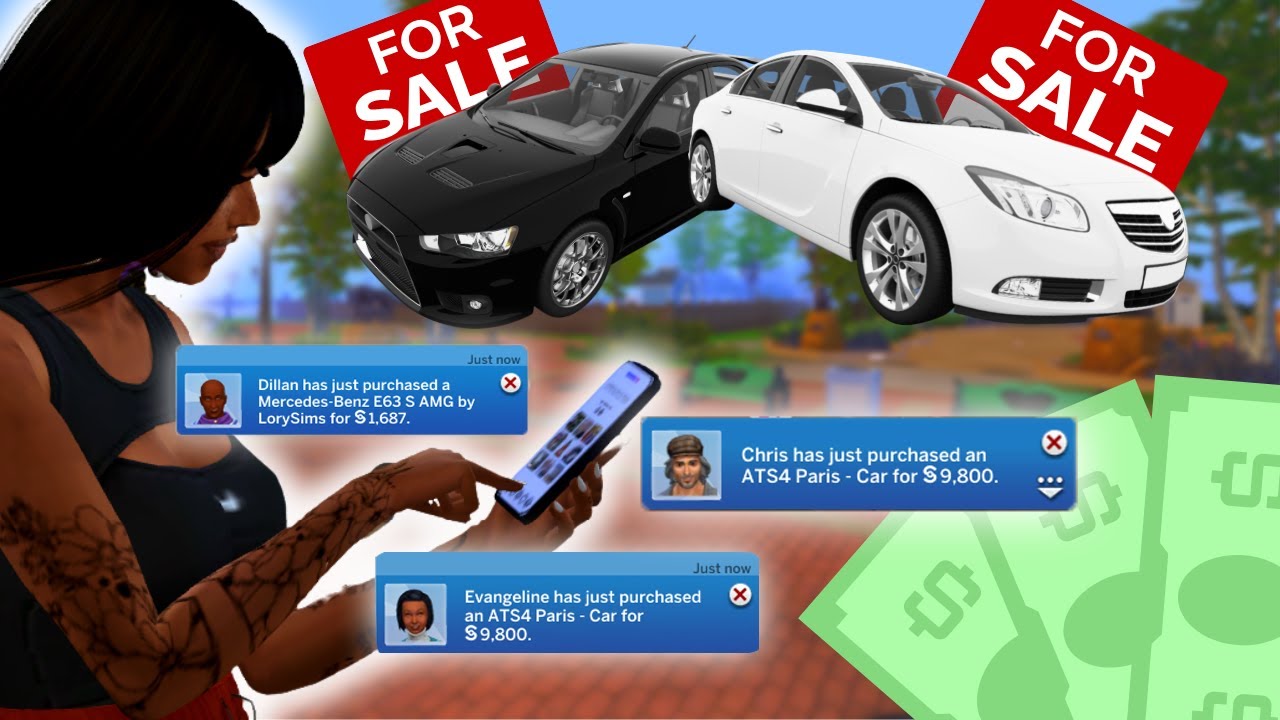 Selling cars in The Sims 4 - YouTube