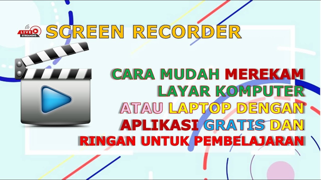 Screen Recorder : Cara Mudah Merekam Layar Komputer - YouTube