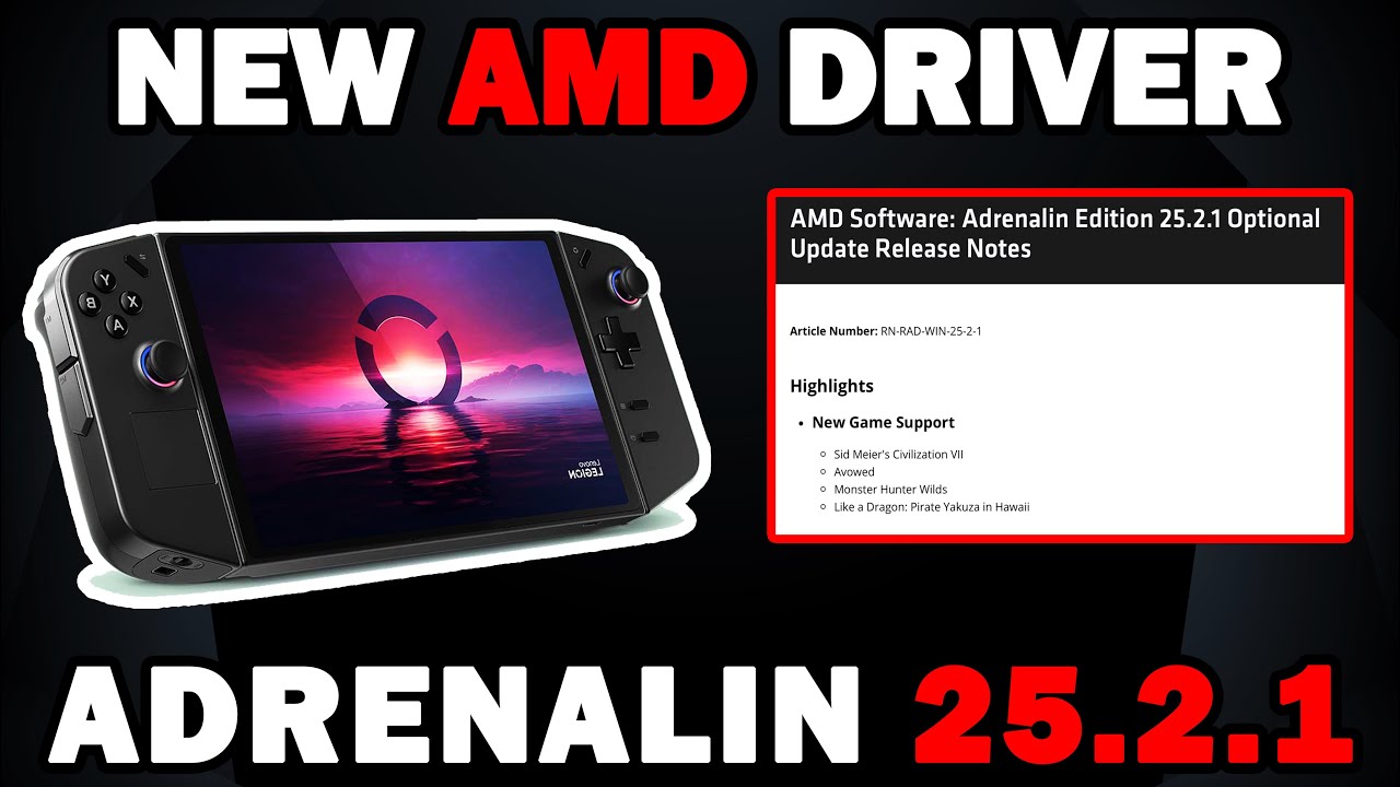 Lenovo Legion Go: AMD Driver 25.2.1 New Update! - YouTube
