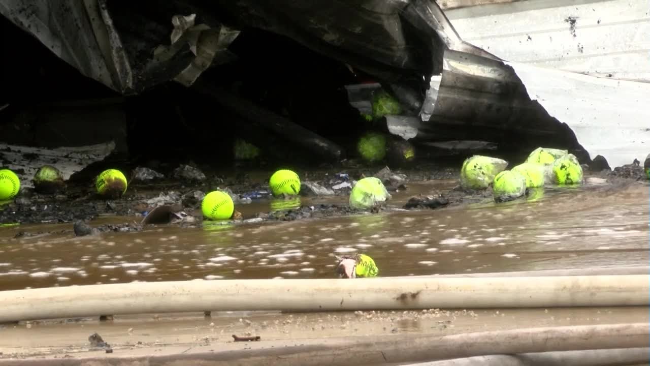 Large structure fire at Miken Sports production building in Caledonia ...