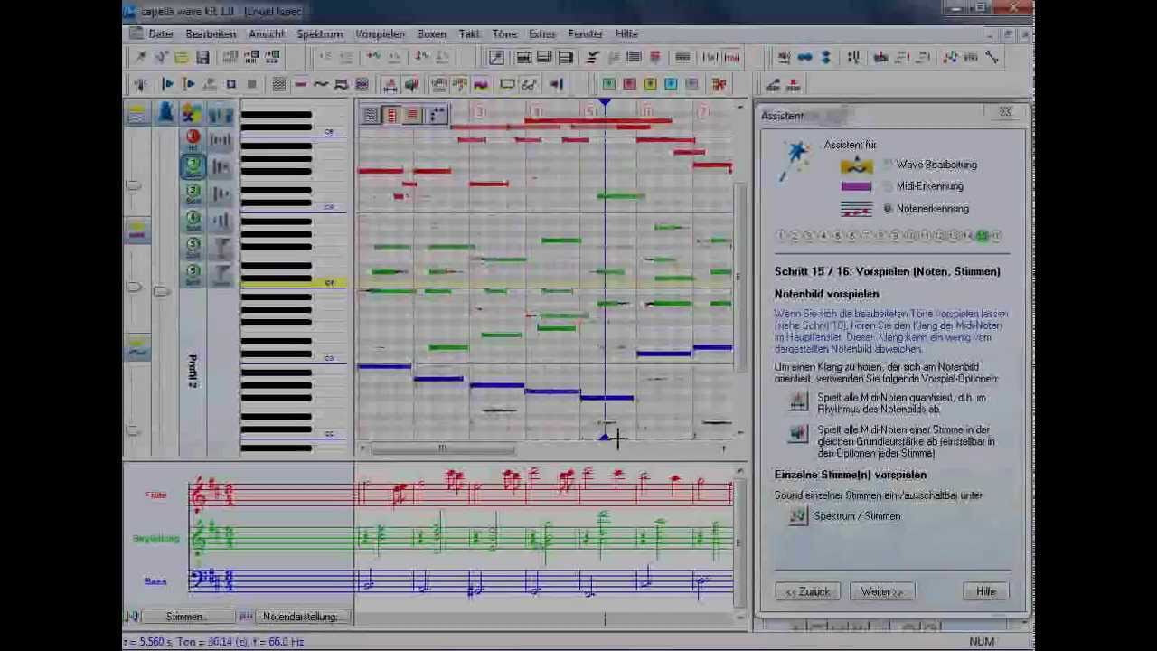 capella wave kit - Notenerkennung - YouTube