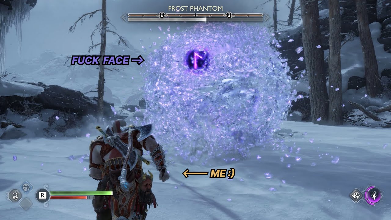 God of War Ragnarök Defeating the FROST PHANTOM with Bare Hands in ...