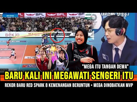 KOMENTATOR KOREA KAGET ~ BARU KALI INI MEGA SENGERI ITU ~ MEGAWATI MVP USAI MENANG VS IBK ALTOS ...