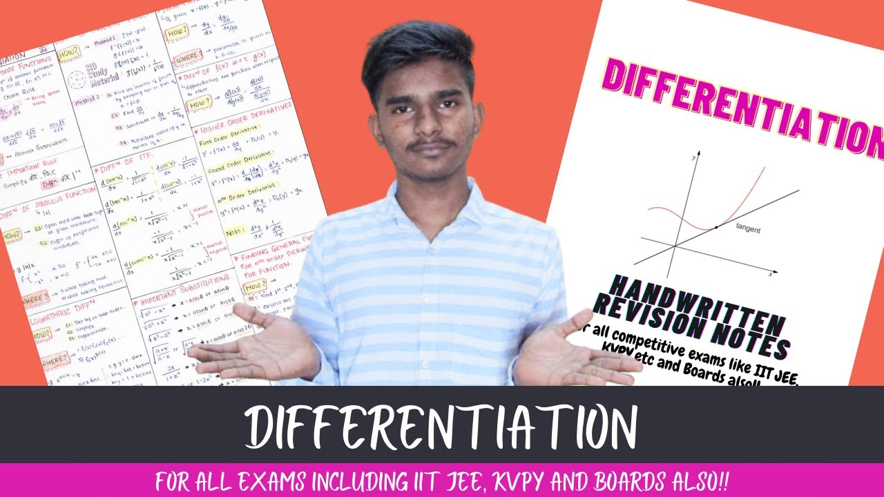 Best Handwritten Revision Notes of Differentiation | Class 12 | Methods ...