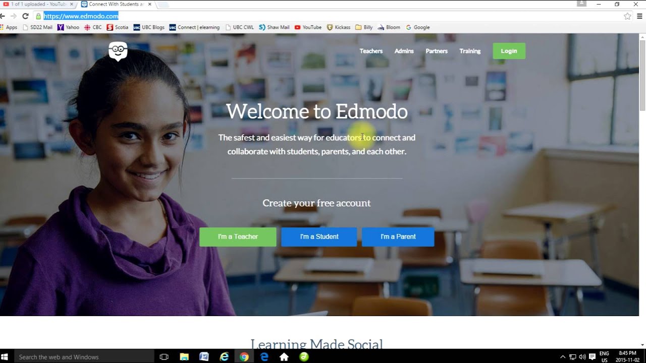 Edmodo - How to sign up as a student - YouTube