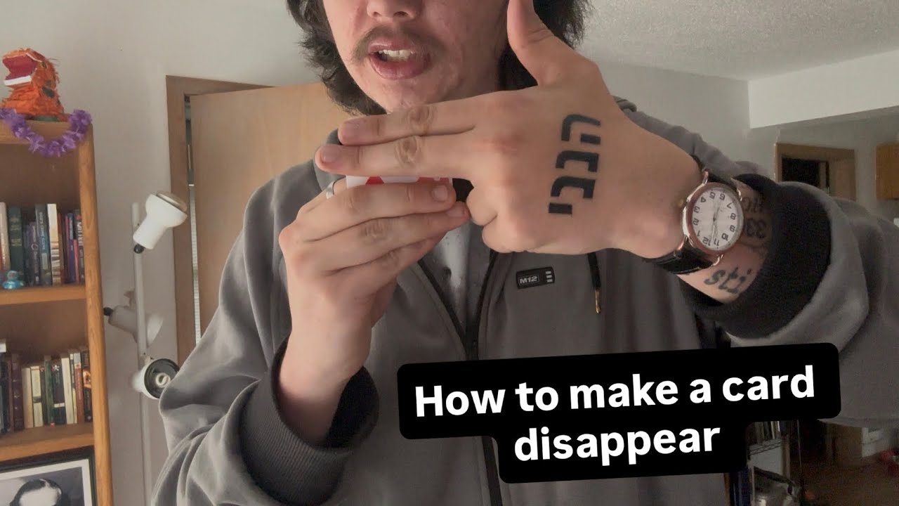 How to make a card disappear; easy magic tutorial - YouTube