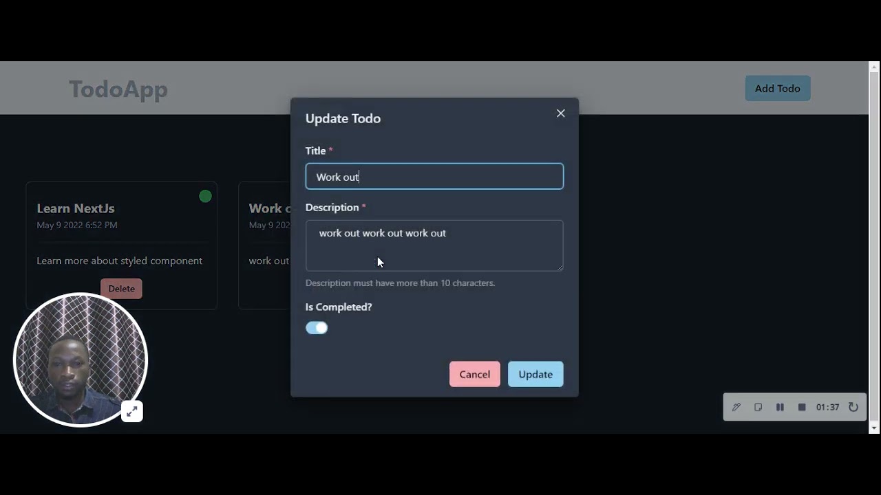 To Do App Using Reactjs Nextjs And Supabase Db Youtube 3423