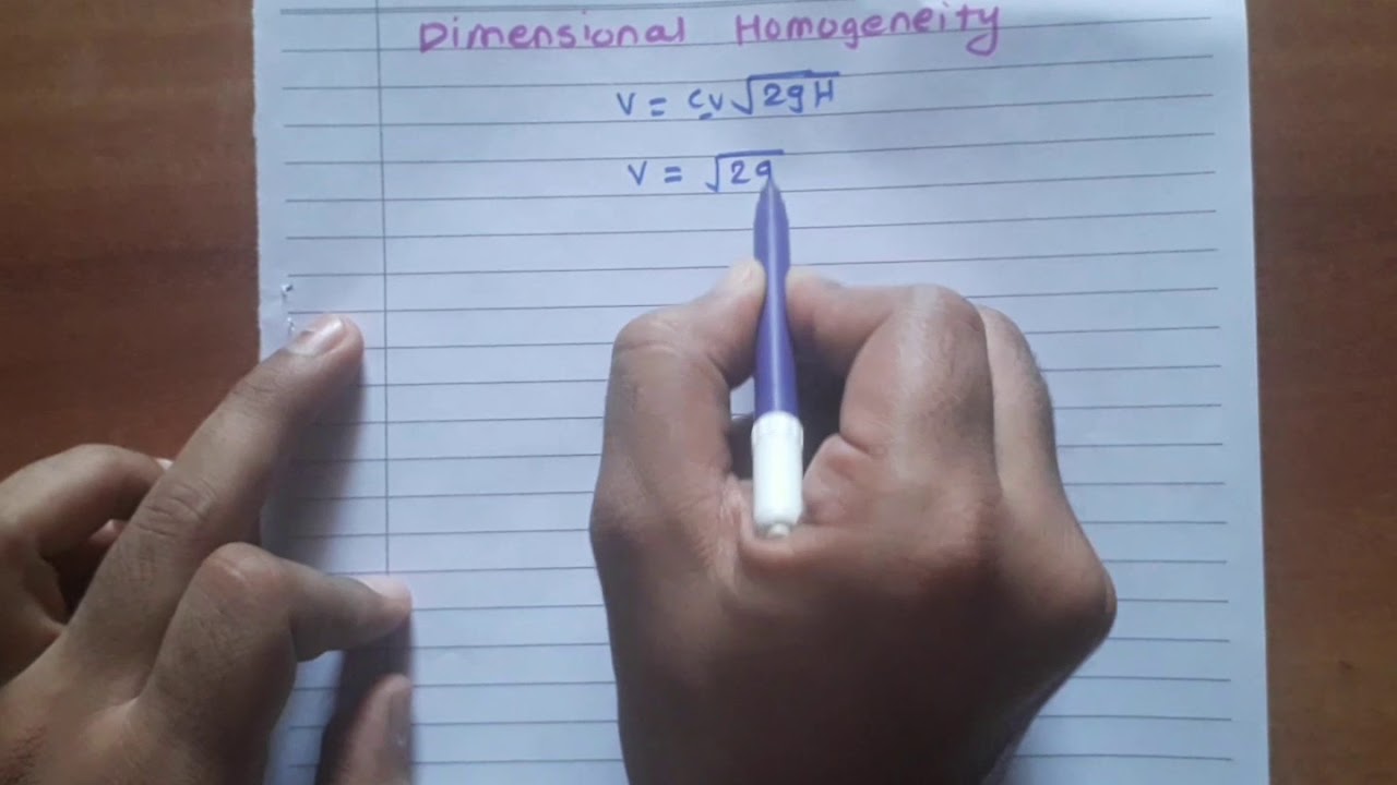 Dimensional Analysis, Buckingham Pi Theorem- Fluid Mechanics - YouTube