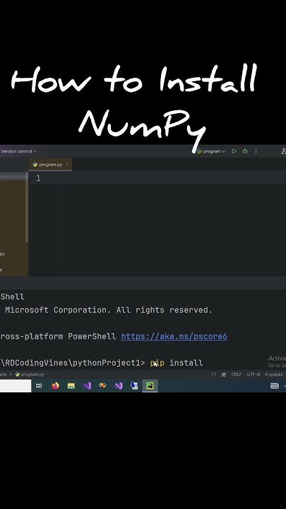 How To Install Numpy In Python Python Numpy Numpytutorial Pythontutorial Youtube