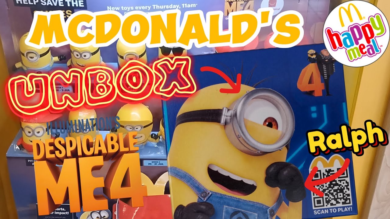 Mcdonald's Happy Meal - Ralph Minions of Despicable Me 4 Movie - YouTube