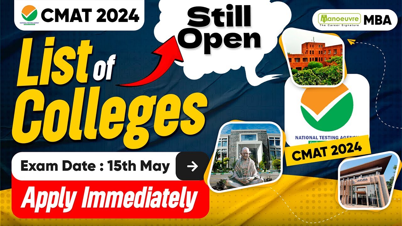 CMAT 2024 - List Of Colleges Through CMAT | College Form Still Open ...