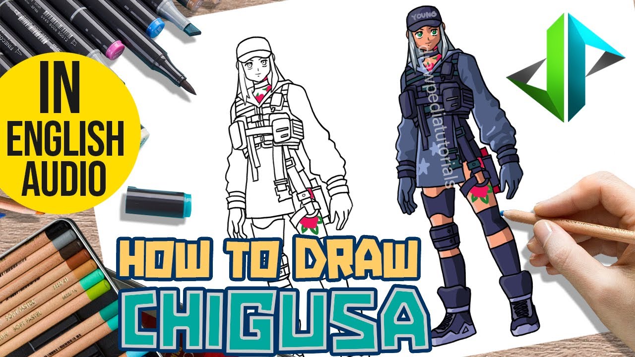 [DRAWPEDIA] HOW TO DRAW *NEW* CHIGUSA from FORTNITE - STEP BY STEP ...