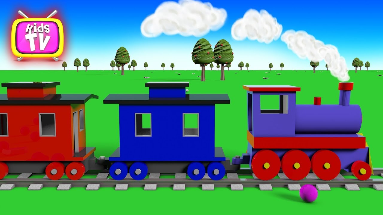 Colors Learn with train and balls. 3D Cartoons for children Video for ...