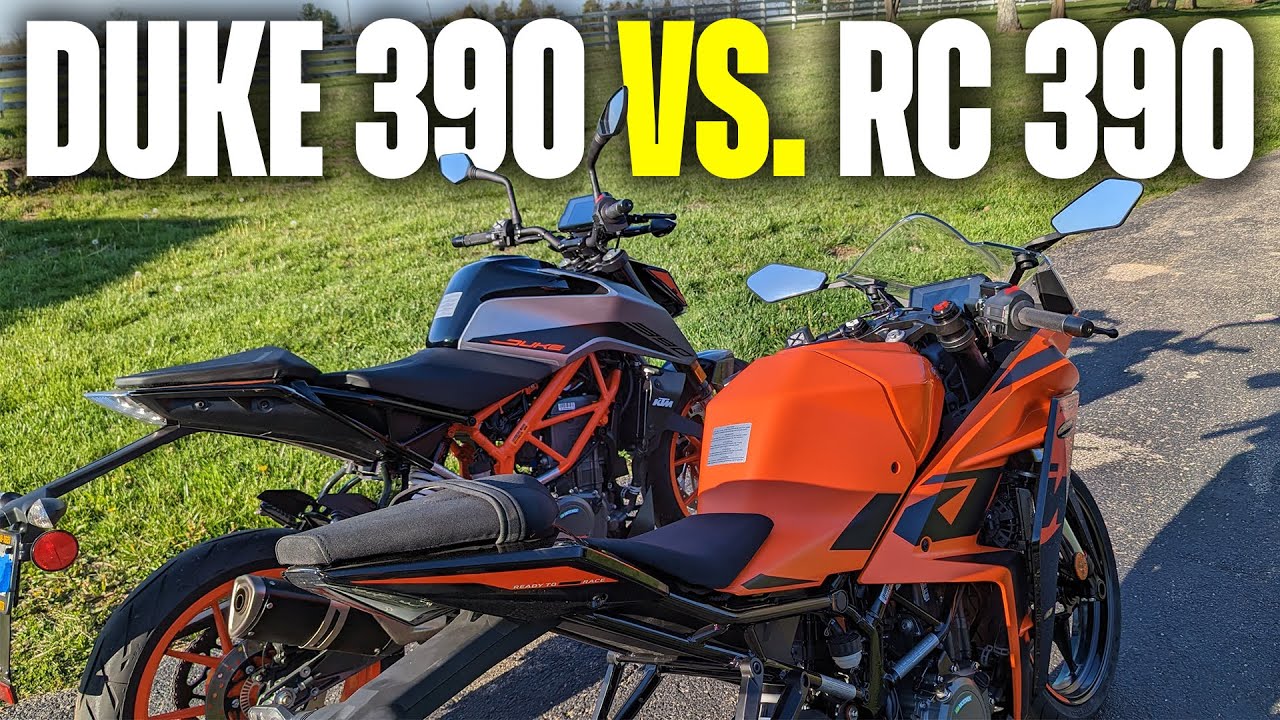 KTM Duke 390 Vs KTM RC 390 - YouTube