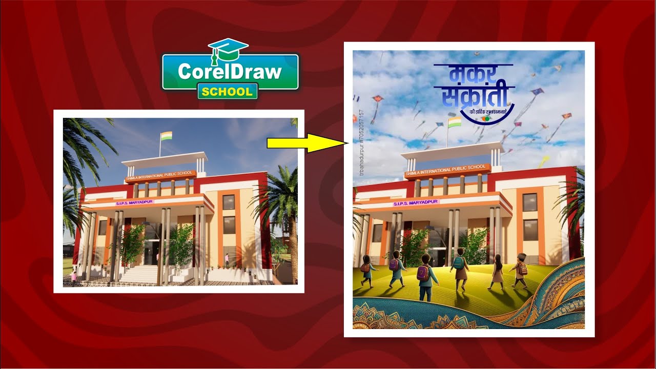 creative idea for graphic designers in coreldraw || coreldraw school ...