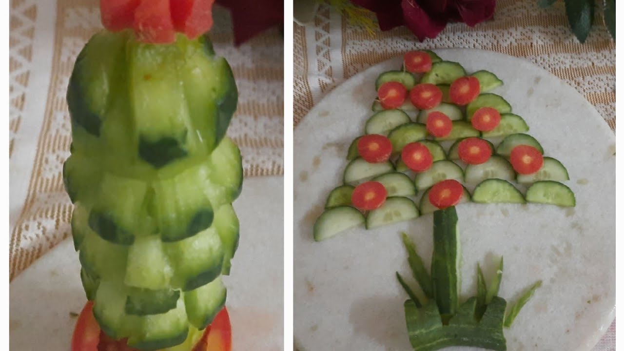 How To Make 2 Preety Littile Cristmas Tree| A fruit Carving Tutorial ...