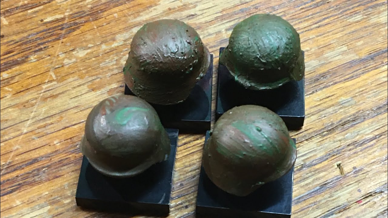 LEGO custom painted German helmets - YouTube