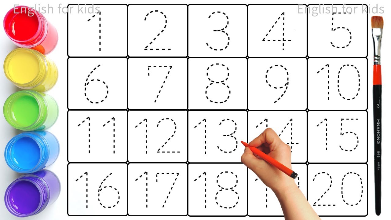 아아들을 위한 1부터 20까지 숫자 쓰기 숫자세기 숫자놀이 Learn To Write Numbers Youtube