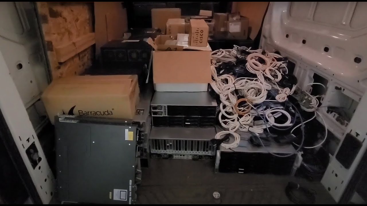 Yet another van load of fancy servers and networking gear - YouTube