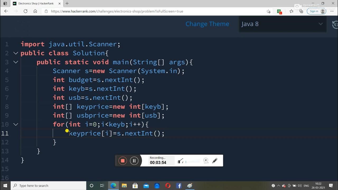 electronics shop - Hackerrank|| java programming language|| Hackerrank problem solving - YouTube