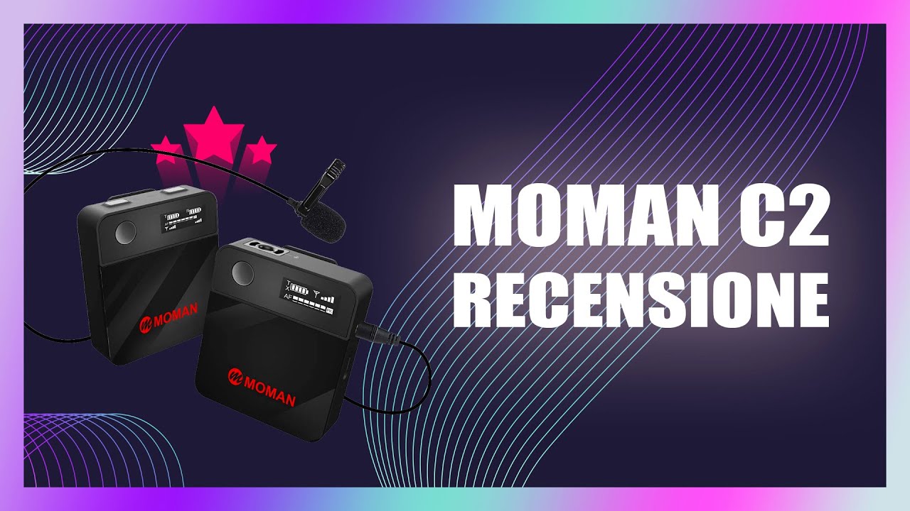 MOMAN C2 Microfono Wireless con Lavalier | Audio per fotocamere e ...