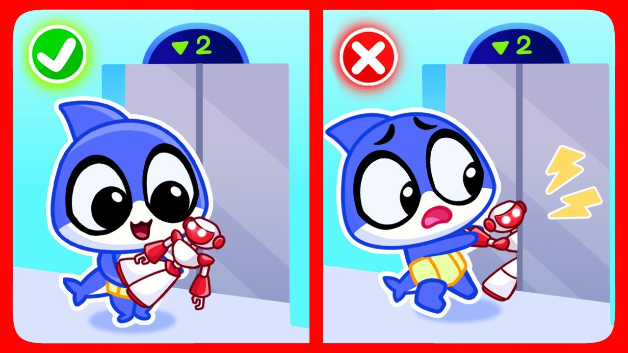 No Jumping! 🚫 Elevator and Escalator Safety Rules | Kids Cartoons ...