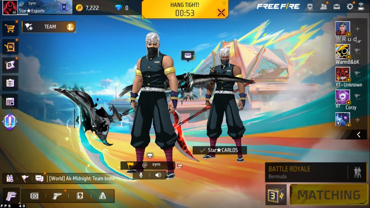 ZYRO_ ff LIVE NOW free fire pc play jus started - YouTube