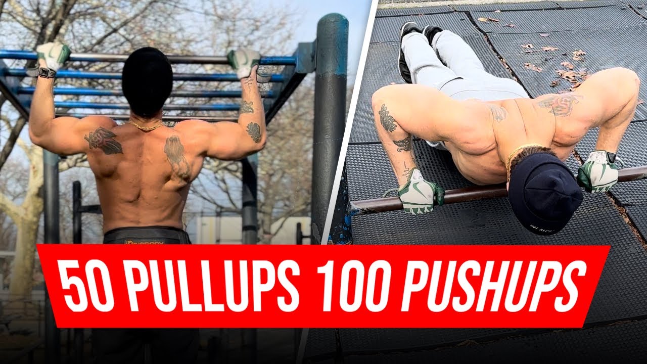 50 PULL UPS 100 PUSHUPS | 5 MINUTE CALISTHENIC DRILL | FULL LEG WORKOUT ...