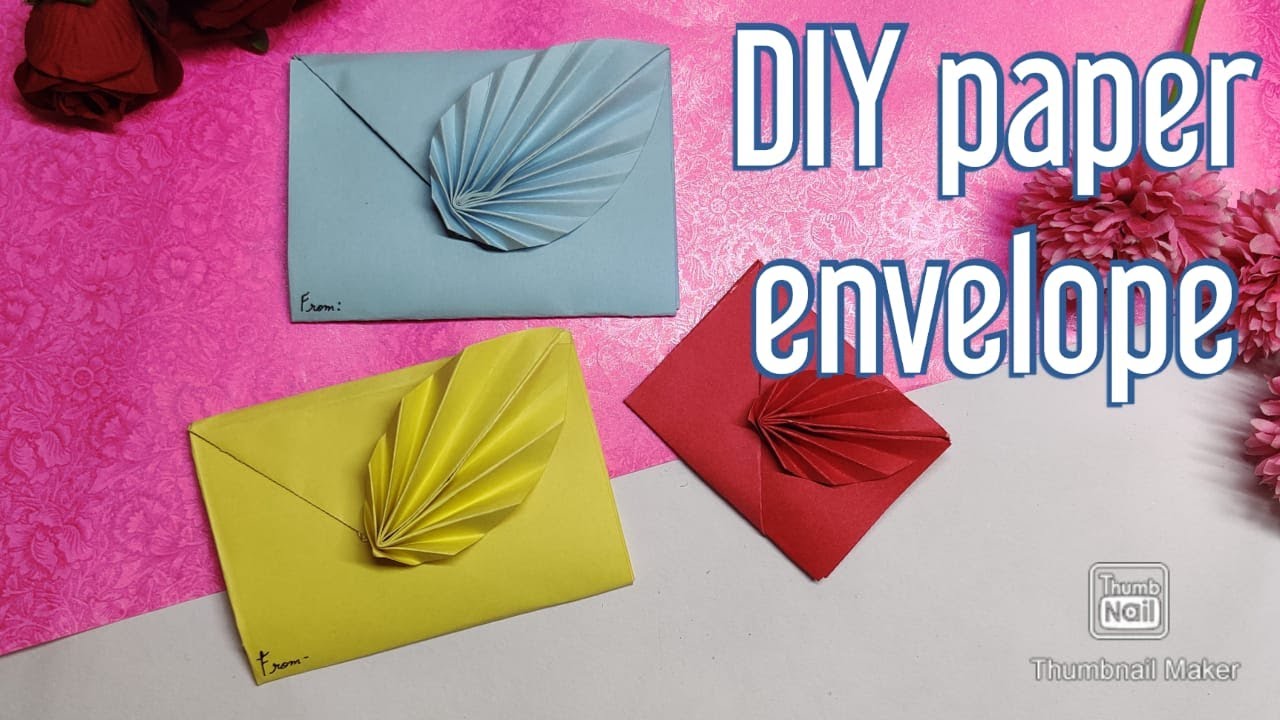 DIY leaf 🌿 envelope ️ ll magical craft for crafties - YouTube