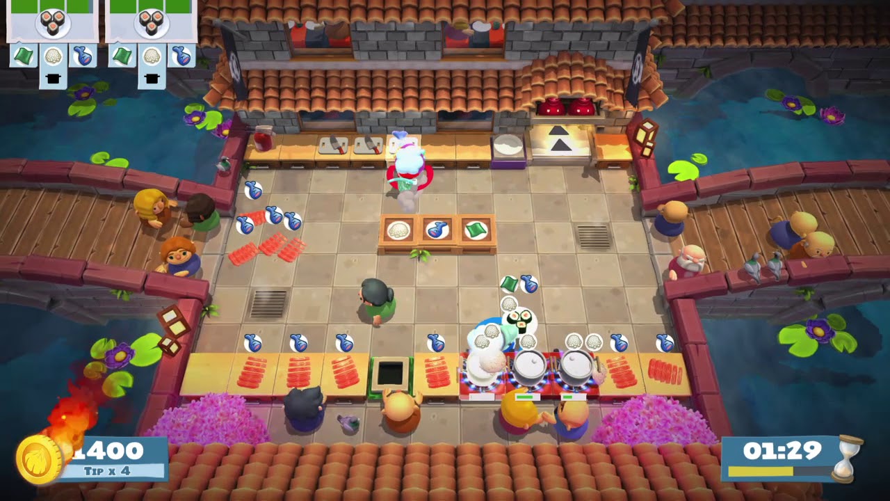 Overcooked 2 [World Record] Lvl 1-2 - 2 players - Score: 3424 - YouTube