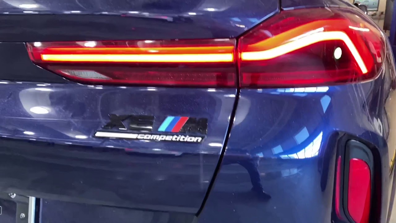 2021 BMW X6M Competition Tanzanite blue with Adelaide Grey interior ...