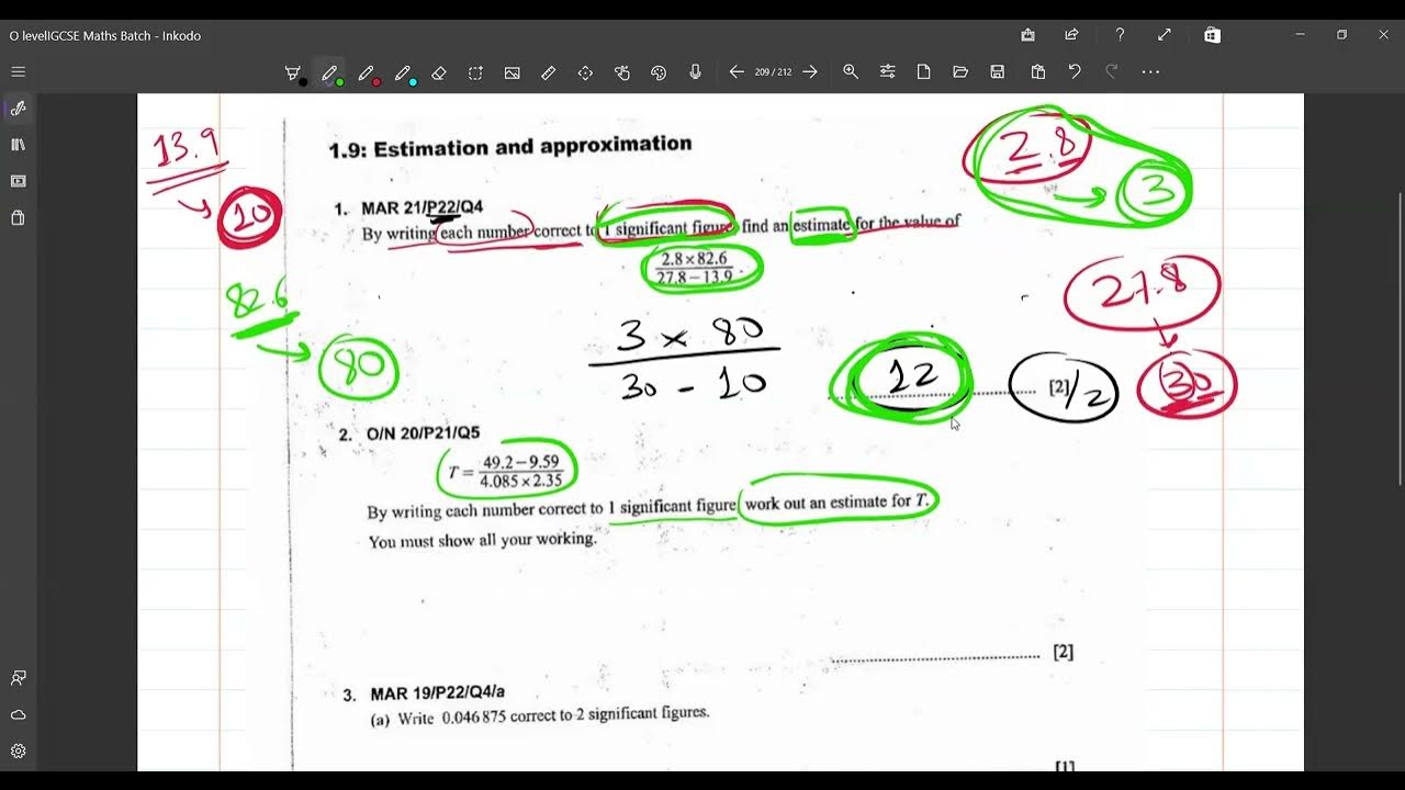 Estimation And Approximation - Past Paper Practice O level / IGCSE Maths !!! - YouTube