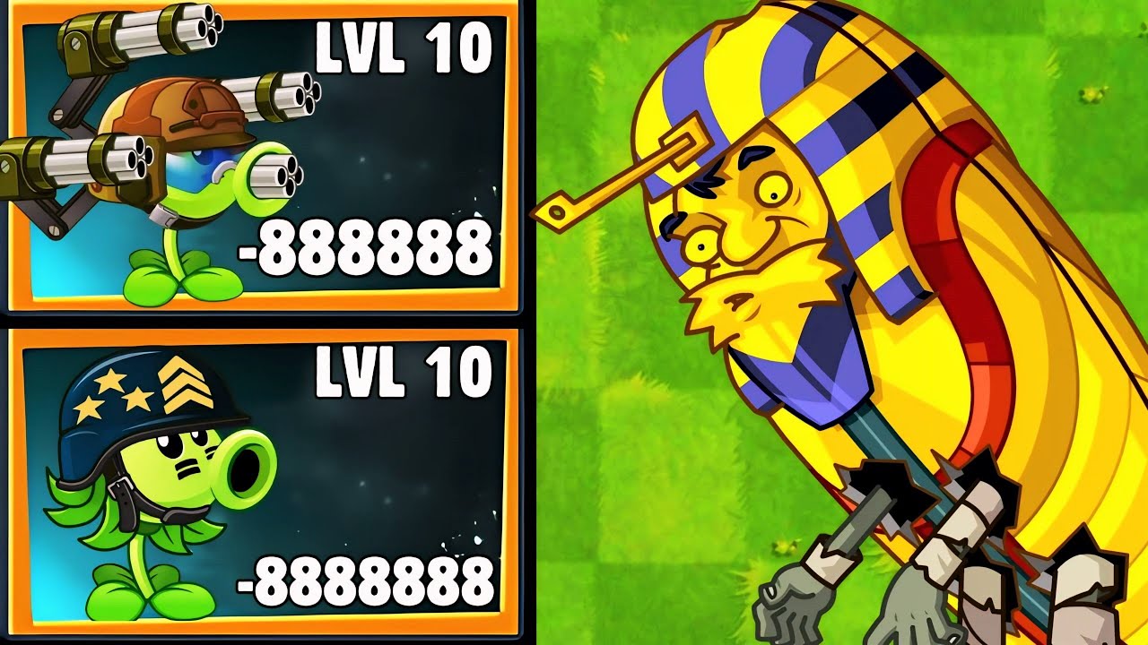 Pvz 2 All Plants Power Ups Vs Egyptian Pharaoh Zombie Level 5- Who Will ...