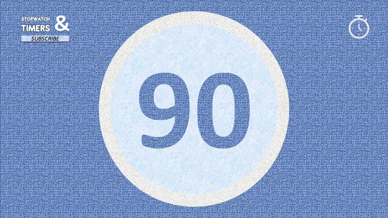 90 Seconds Countdown Timer With Sound Effect | 90 Second Timer | 90s ...
