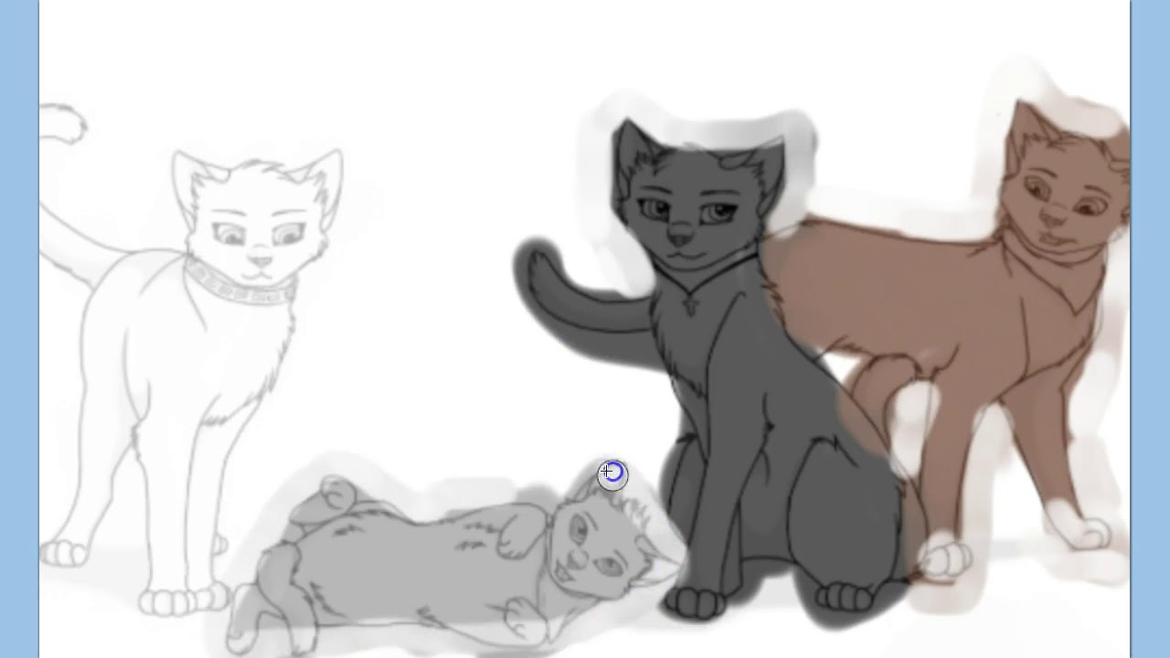 Drawing some of my main cat Ocs! - YouTube