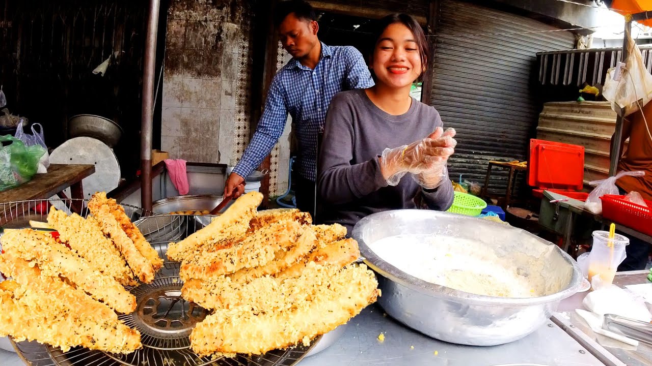 Best Street Food Collection - Fried Banana Fritters, Chicken Drumsticks ...