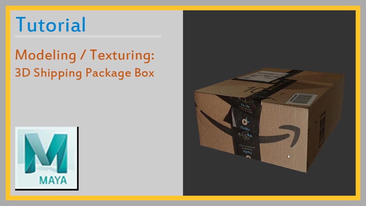 [Maya 배송박스 모델링] 3D Shipping Package Box Modeling / Texturing - YouTube