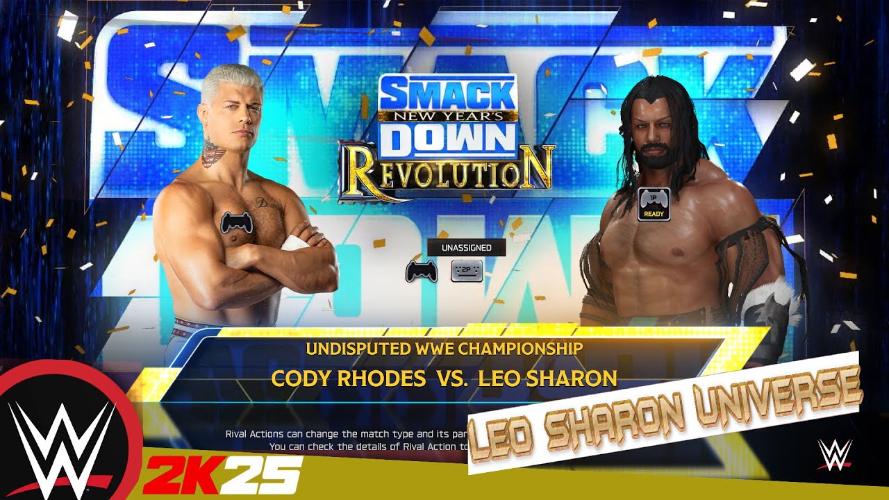 WWE Universe Week 33 - #smackdown - Cody Rhodes VS Leo Sharon - YouTube