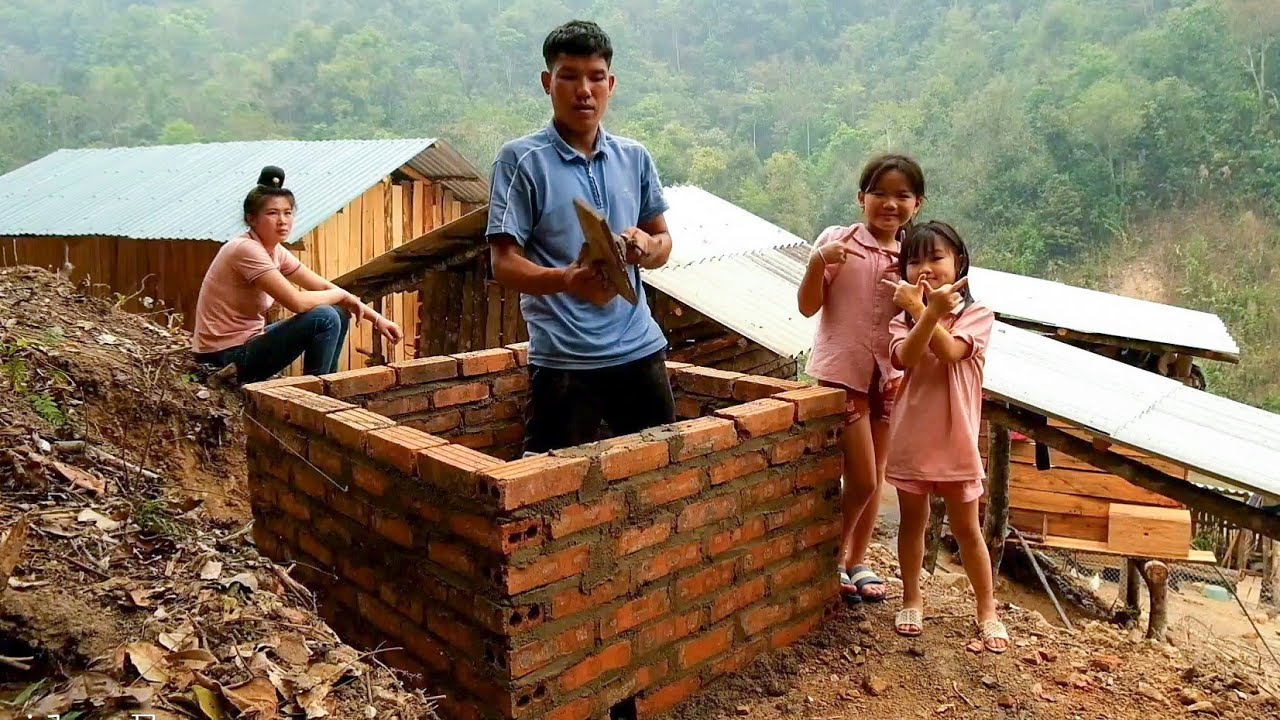 The Process of Building Water Tanks At Wooden Houses | Family Farm ...