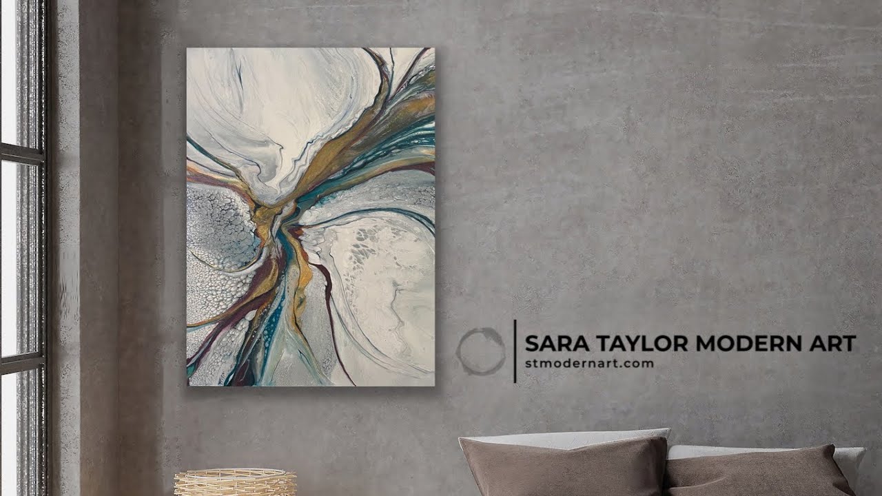“Tangled” 30x40” cloud-over puddle pour! Completes and compliments this ...