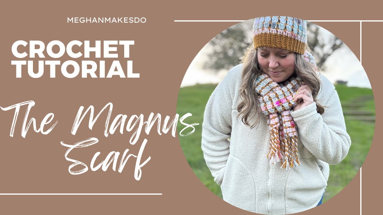Crochet a Colorful Scarf with Fringe, The Magnus Scarf crochet pattern ...