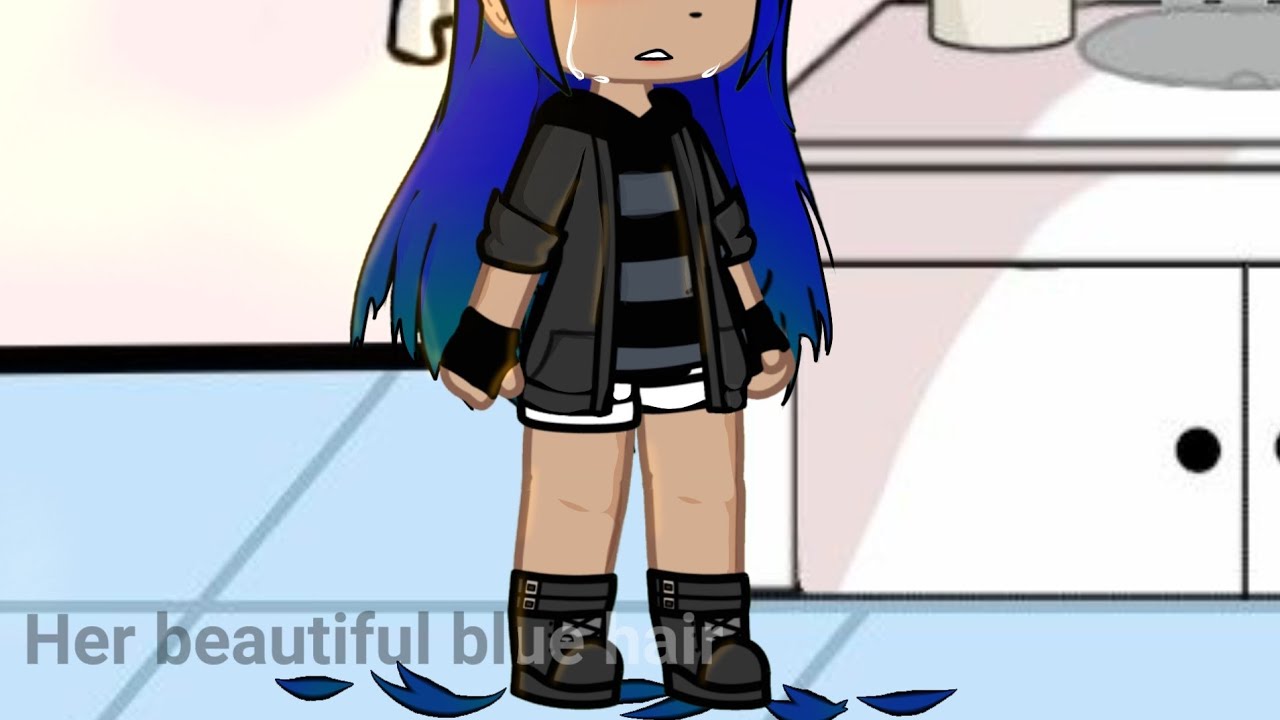 Her beautiful blue hair//gacha+animation+tweening//(meme) - YouTube