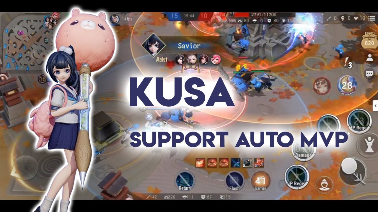 Onmyoji Arena - Kusa (Support) Auto MVP! - YouTube