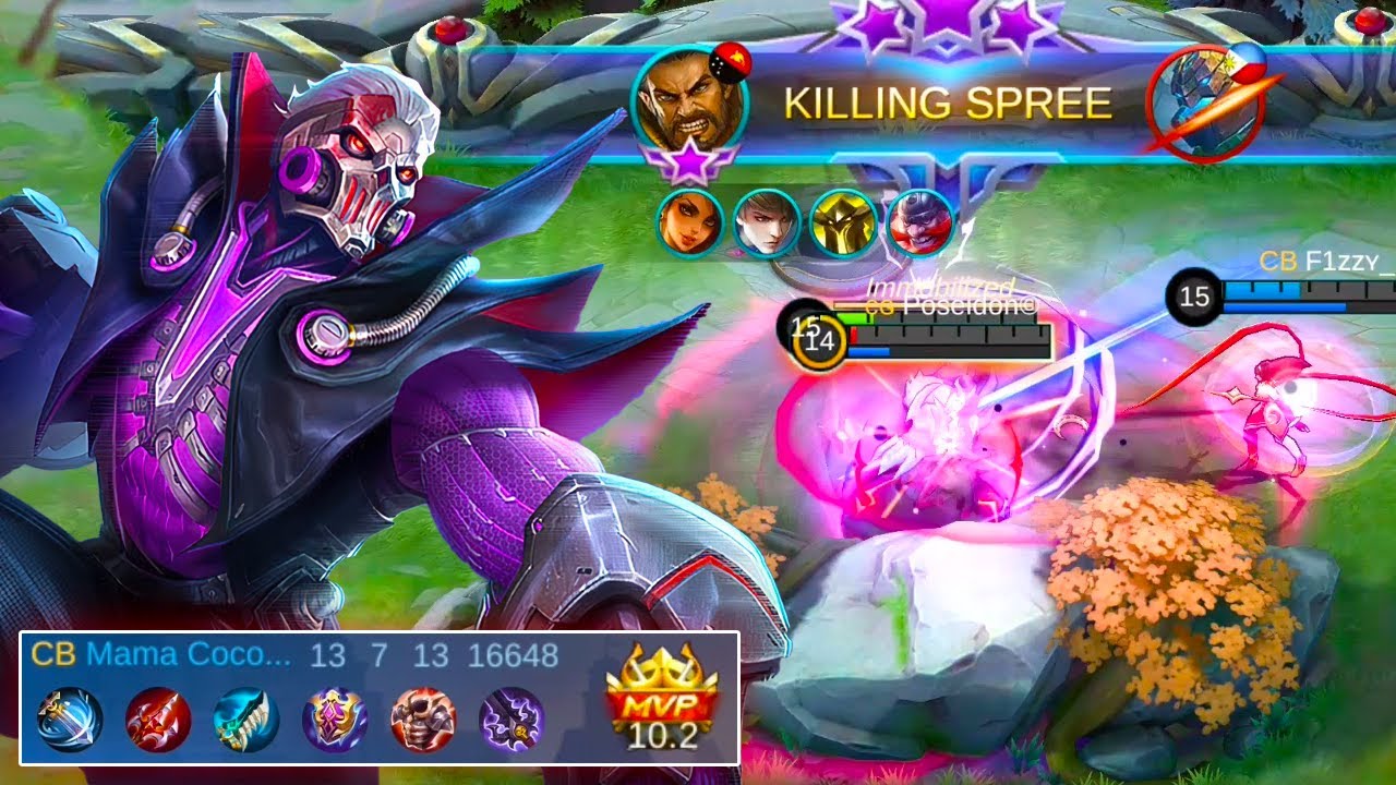 MLBB Top Global Roger Cyborg Werewolf MVP Gameplay by Mama Cocosht ...